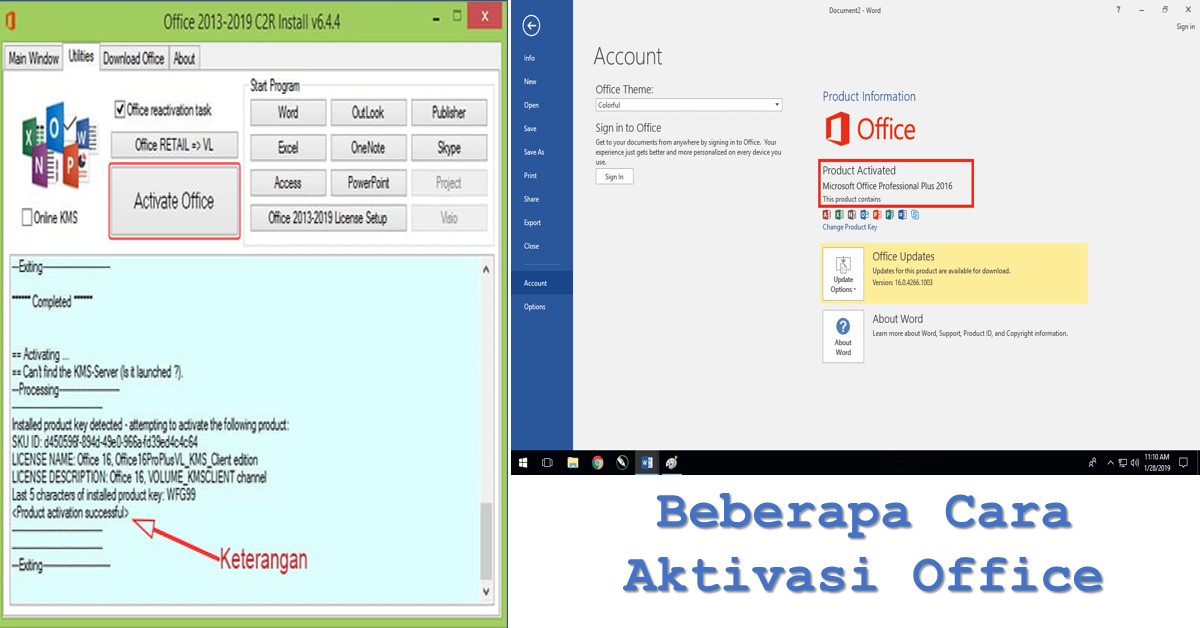 Beberapa Cara Aktivasi Office | TechBanget