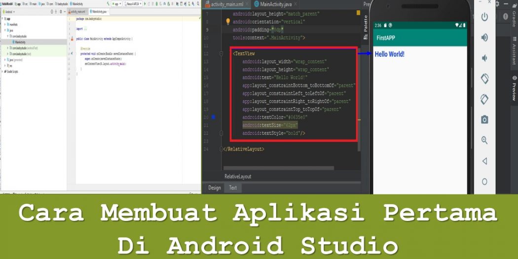 Cara Membuat Aplikasi Pertama Di Android Studio | TechBanget Cara Membuat Aplikasi Pertama Di Android Studio | TechBanget