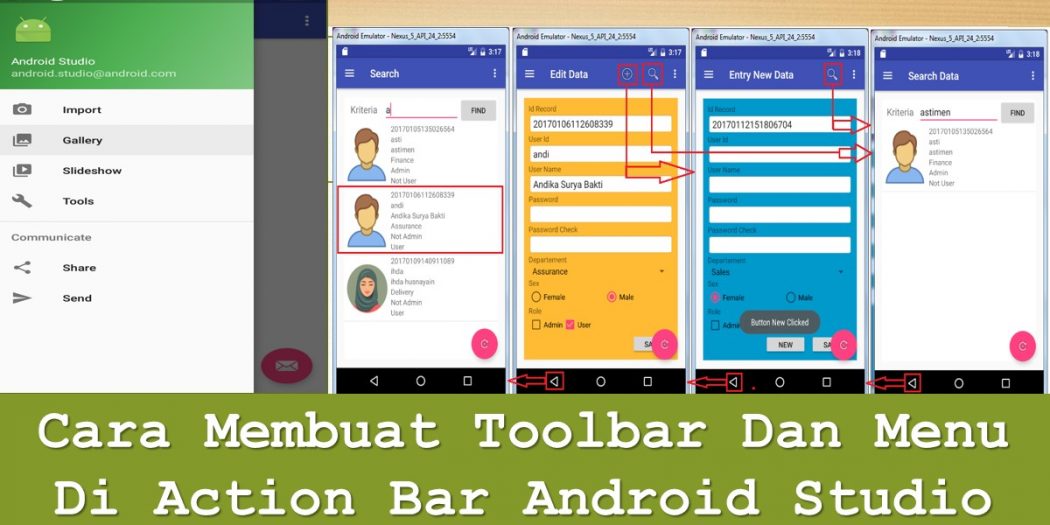 Cara Membuat Toolbar Dan Menu Di Action Bar Android Studio | TechBanget